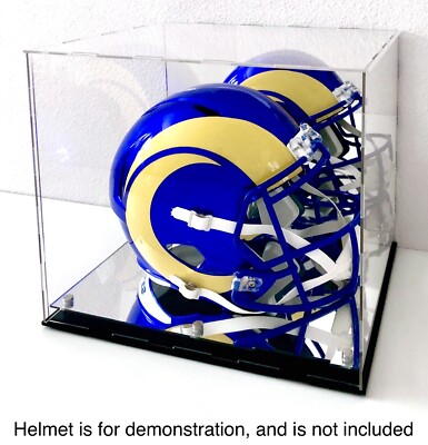 Full Size Acrylic Football Helmet Display Case with Back Mirror ...