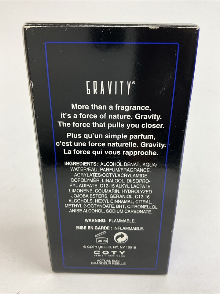 New Vintage GRAVITY for Men Spray Cologne by Coty 1oz/29.5mL | eBay