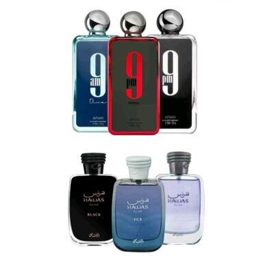 9PM REBEL + 9AM BY AFNAN + HAWAS BLACK + HAWAS + HAWAS ICE 3.4 OZ ...