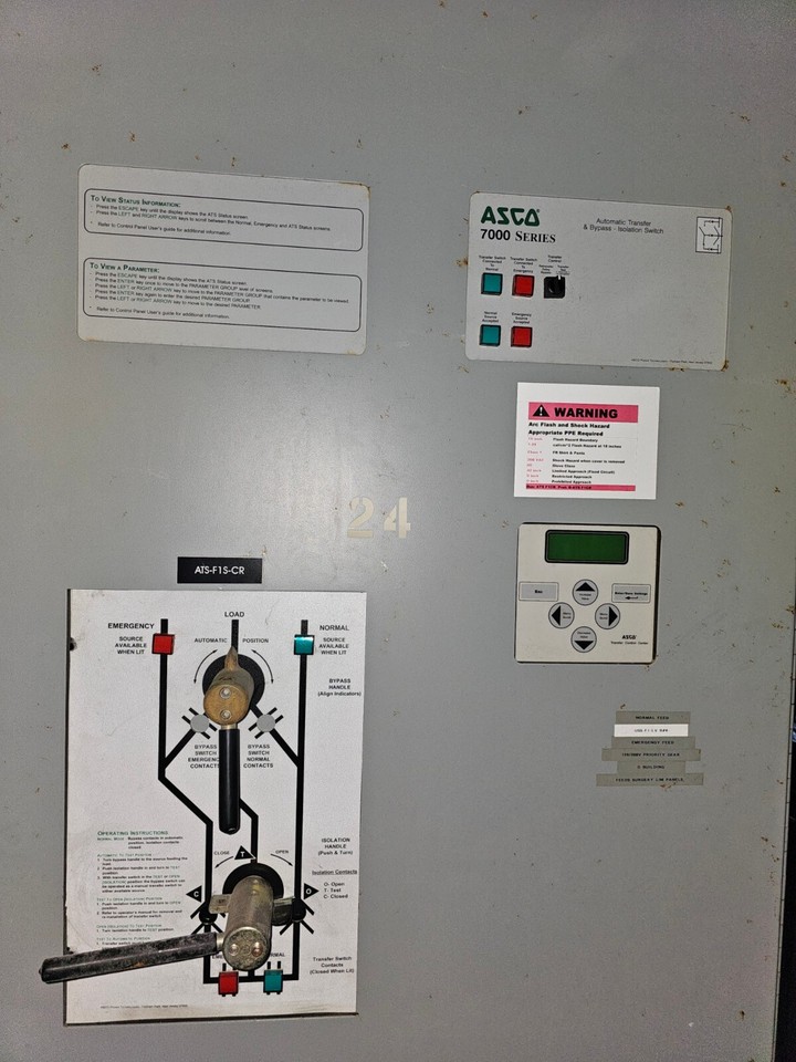 Asco 7000 Series Automatic Transfer & Bypass Isolation Switch 600 A ...