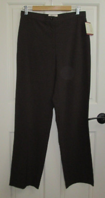 NWT Covington Slenderizing Fit Brown Pants Womens Size 8 31x31 Stretch ...