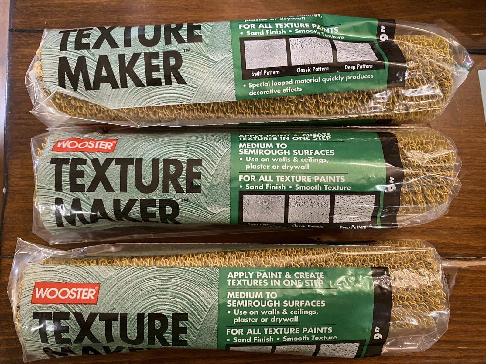 Lot of 3 Wooster Texture Maker 9” Roller Covers R233 | eBay