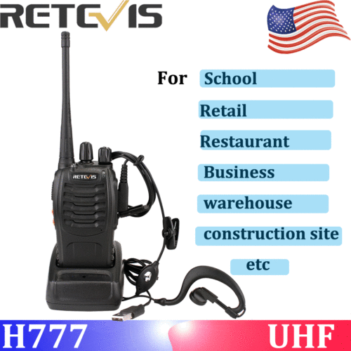 Retevis H777 16 Channel UHF Two-way Radio - Black for sale online | eBay