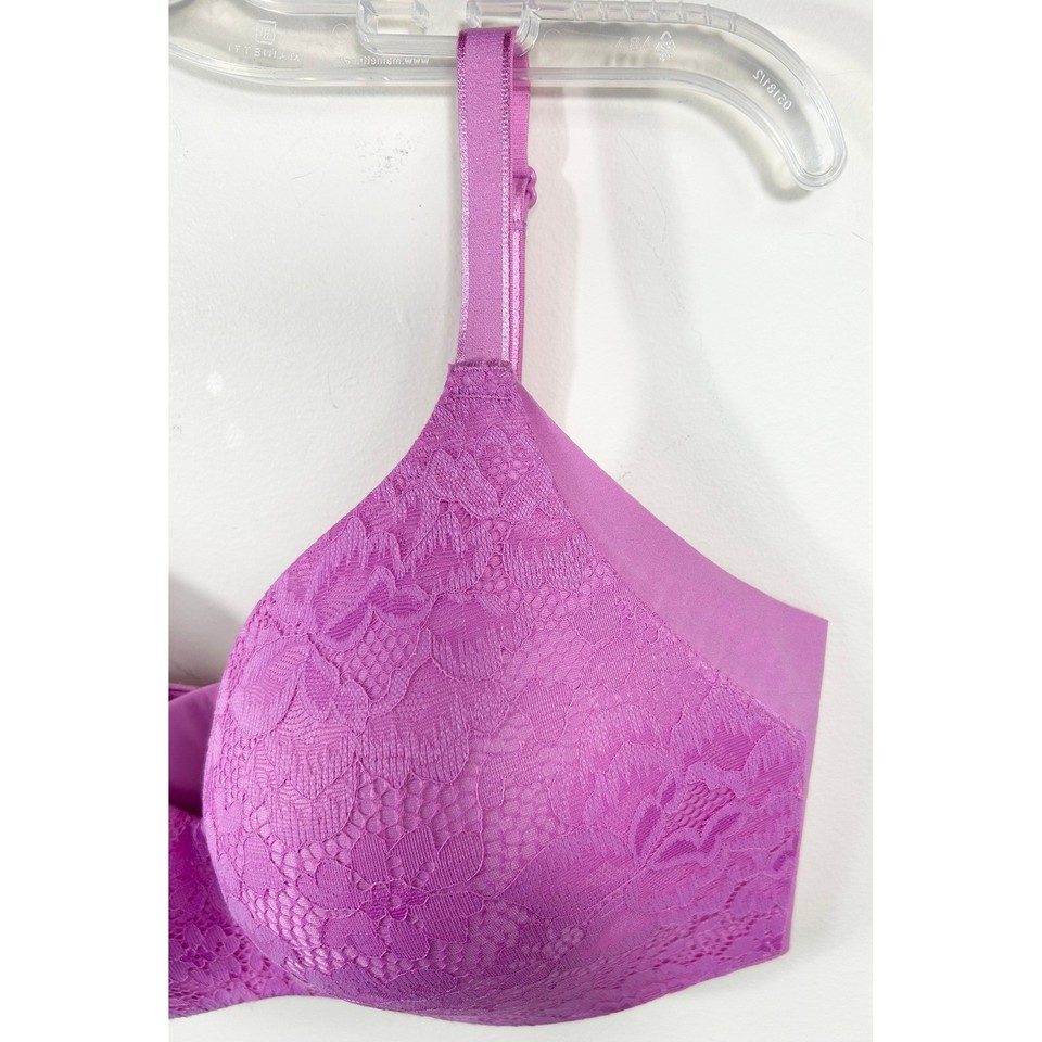 Knix WingWoman Lace Contour Bra Orchid Wireless Floral Size 5, 36D, 38C ...