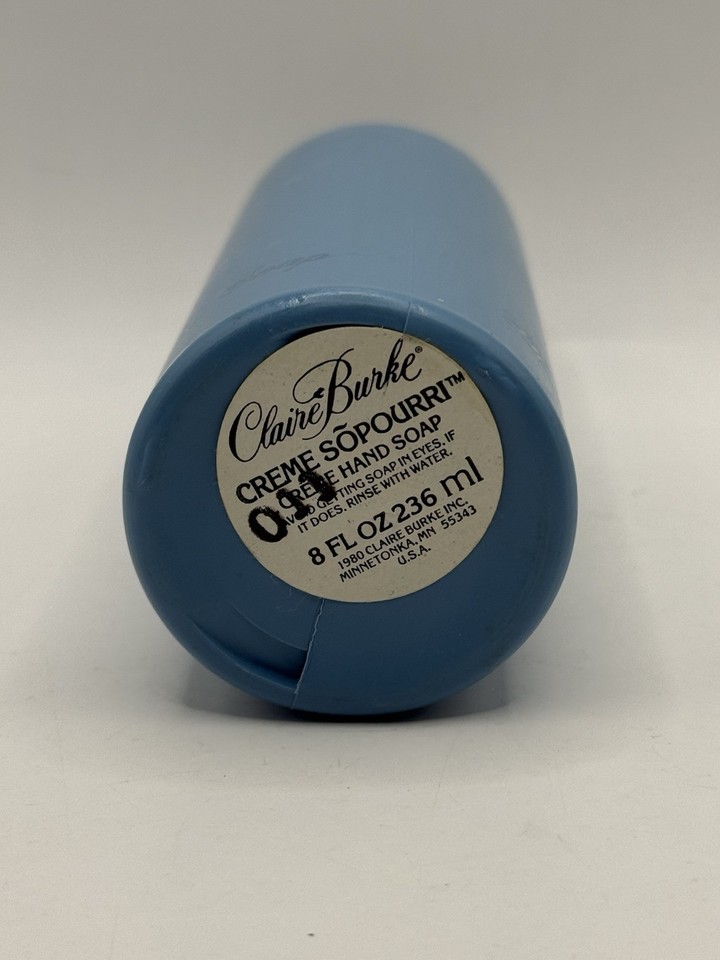Claire Burke SOPOURRI Crème Hand Soap 8oz Vintage Pot Pourri Scent 1980 ...