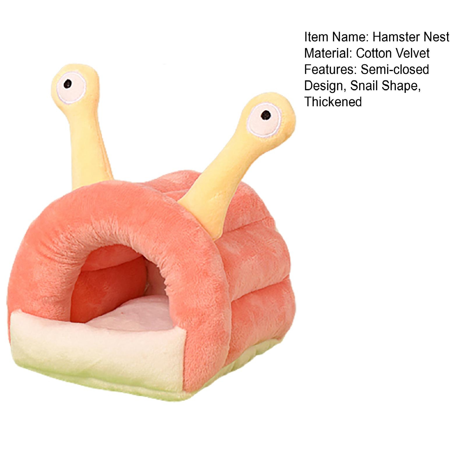 Snail Shape Hamster Nest Thickened Cozy Snail-shaped House Hideaway for ...