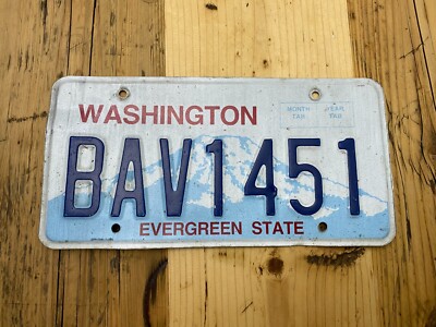 Vintage Washington Evergreen State US Car License Number Plate BAV1451 ...