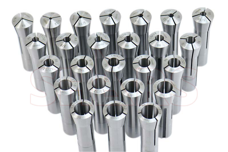 Shars 1/8 - 7/8" R8 Collet Set 25 Collets FR Bridgeport .0006 New #[ | eBay