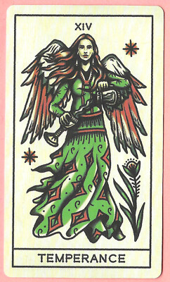 Tattoo Tarot Card, XIV - Temperance, single swap, Ink & Intuition - Near Mint | eBay