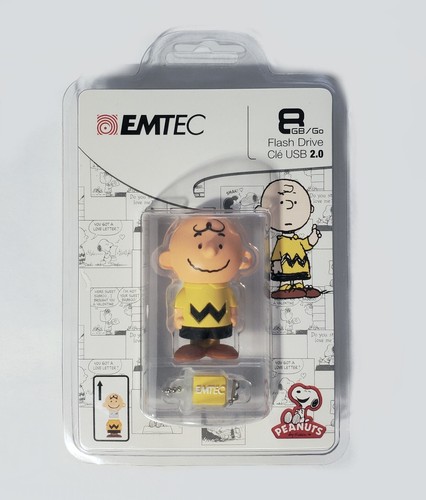 NIP EMTEC USB Flash Drive 8GB Stick 2.0 Peanuts " Charlie Brown " 3D ...