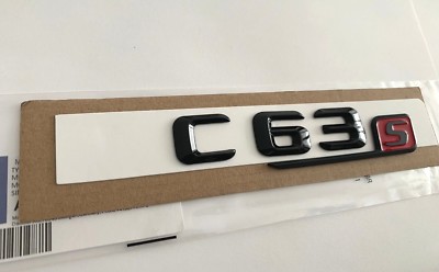 OEM Style C63s Gloss Black Red Trunk Badge Sticker for Benz C63 s 2013 ...