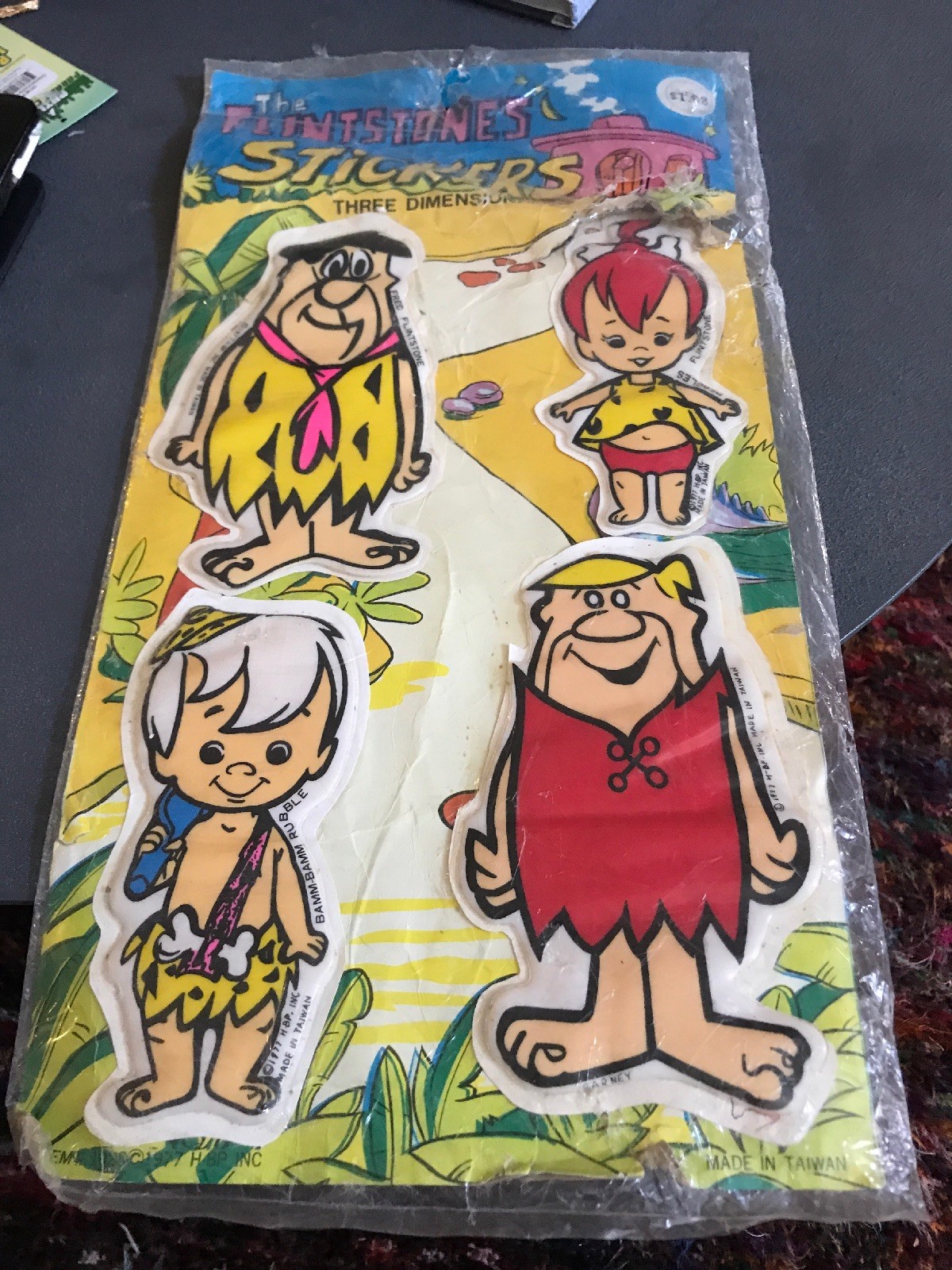 New In Package 1977 The Flintstones Fred Barney Pebbles Bam Bam Puffy ...