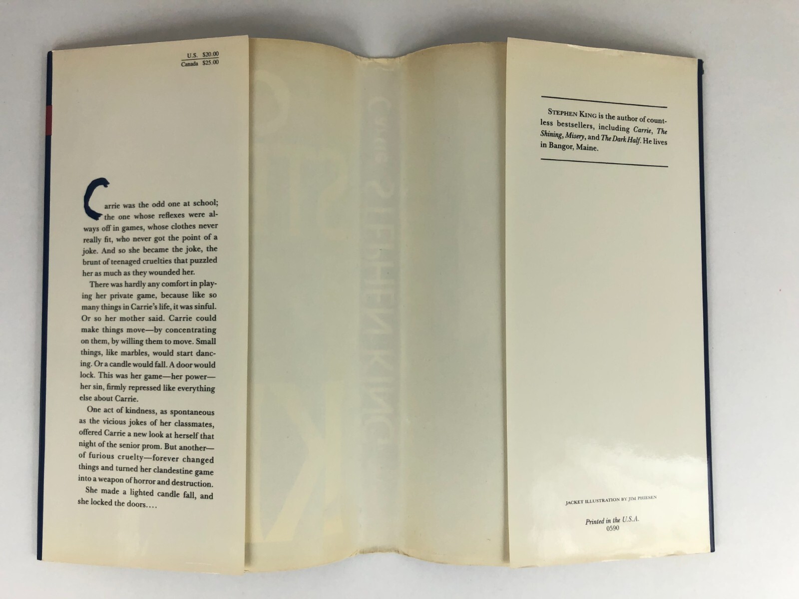 Carrie Stephen King *Jim Phiesen Cover* ca 1990 Doubleday HCDJ VG | eBay