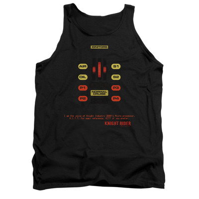 KNIGHT RIDER KITT CONSOLE Licensed Men's Graphic Tank Top Sleeveless SM ...