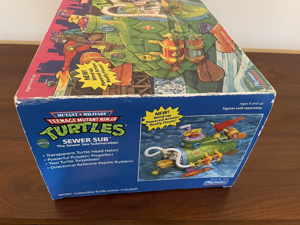 Sewer Sub Teenage Mutant Ninja Turtles TMNT Submarine 1991 Playmates ...