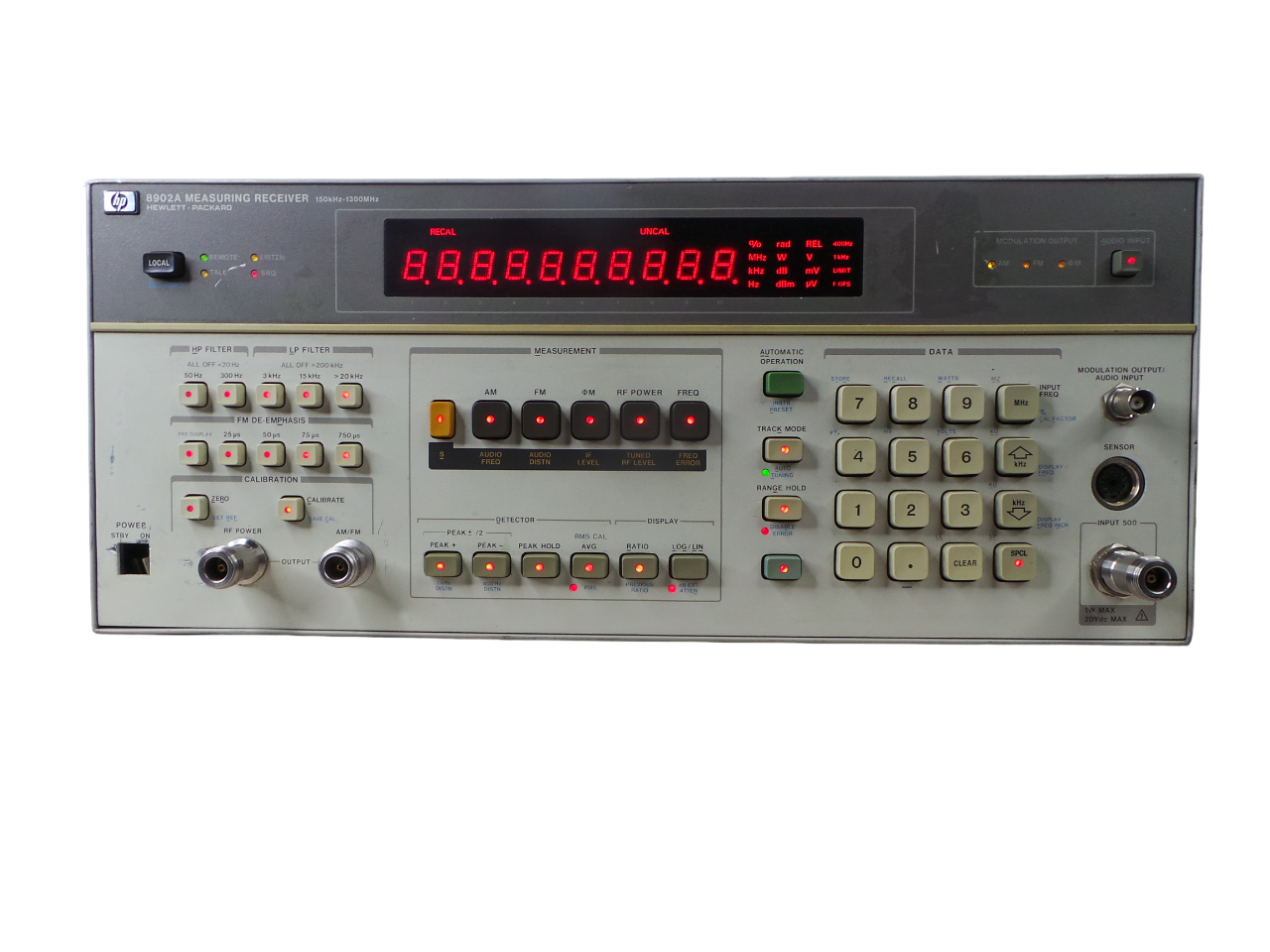 Hewlett Packard 8902A Measuring receiver 150kHz - 1300MHz - Free ...
