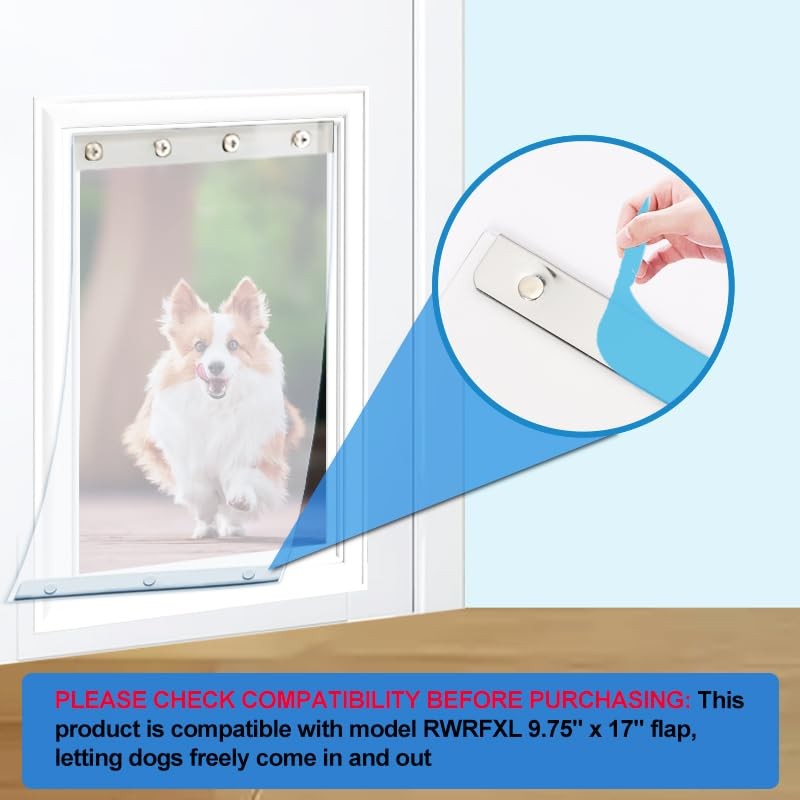 2 Pack Dog Door Replacement Flaps Compatible with Ruff Weather XL Dog ...