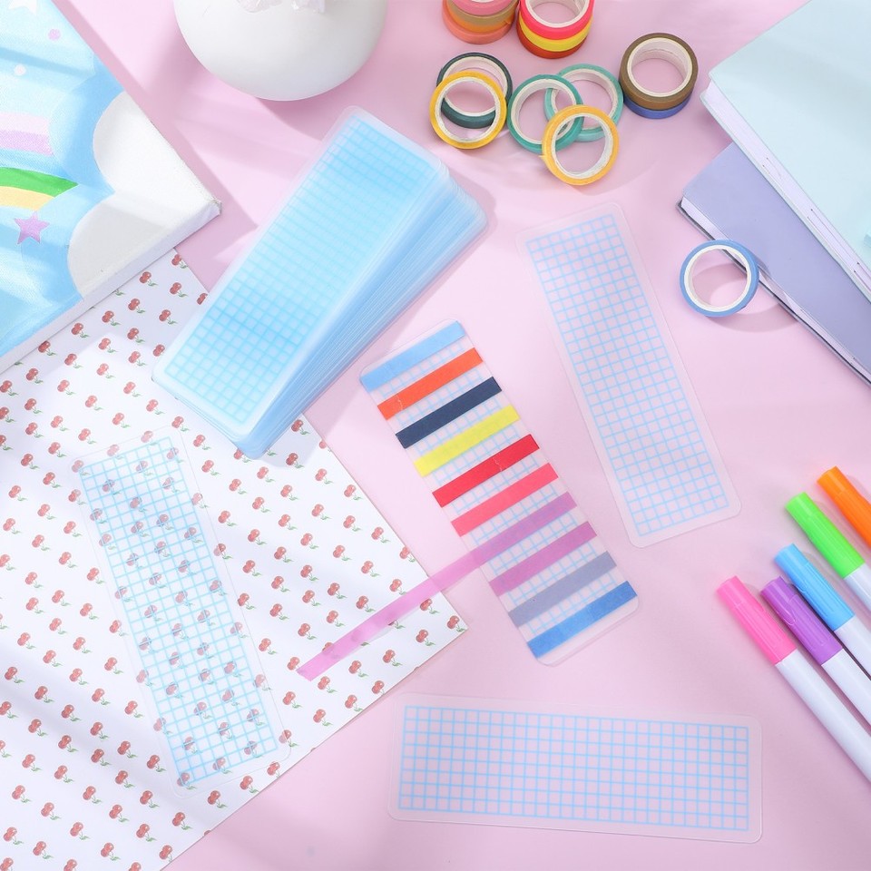 40Pcs Washi Cards Tape Sample Boards Washi Tape Boards Plastic Masking ...