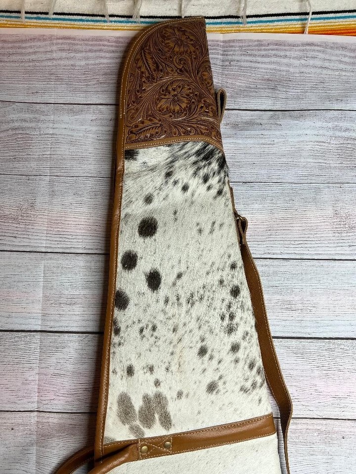 MYRA ~ TOOLED ~ LEATHER ~ COWHIDE ~ SOFT ~ RIFLE ~ STORAGE ~ CASE | eBay
