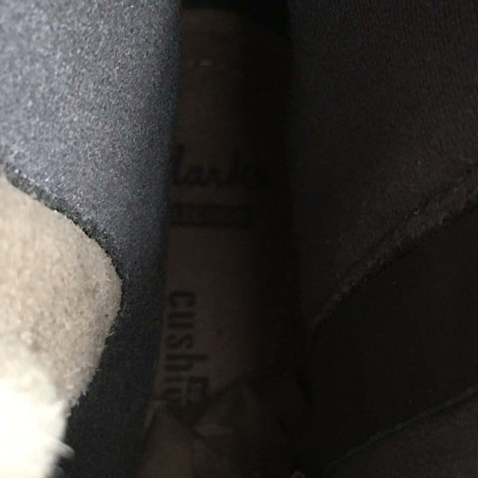 Clarks Boots Womens 9 M Nevella Devon Ankle Booties Gray Leather Side ...