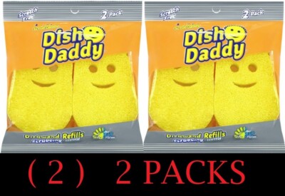 2x Scrub Daddy Dish Daddy Refill 2-Pack Sponge Head for Dishwand 2 - 2 ...