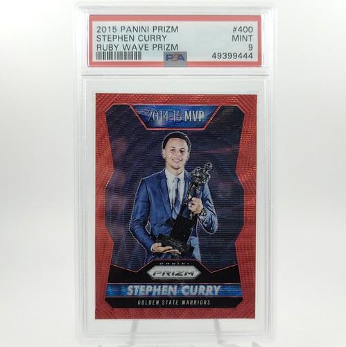 Stephen Curry 2015-16 Panini Prizm MVP Ruby Wave /350 PSA 9 RARE ...
