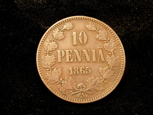 1865 Finland 10 Pennia Copper World Coin - Higher Grade | eBay