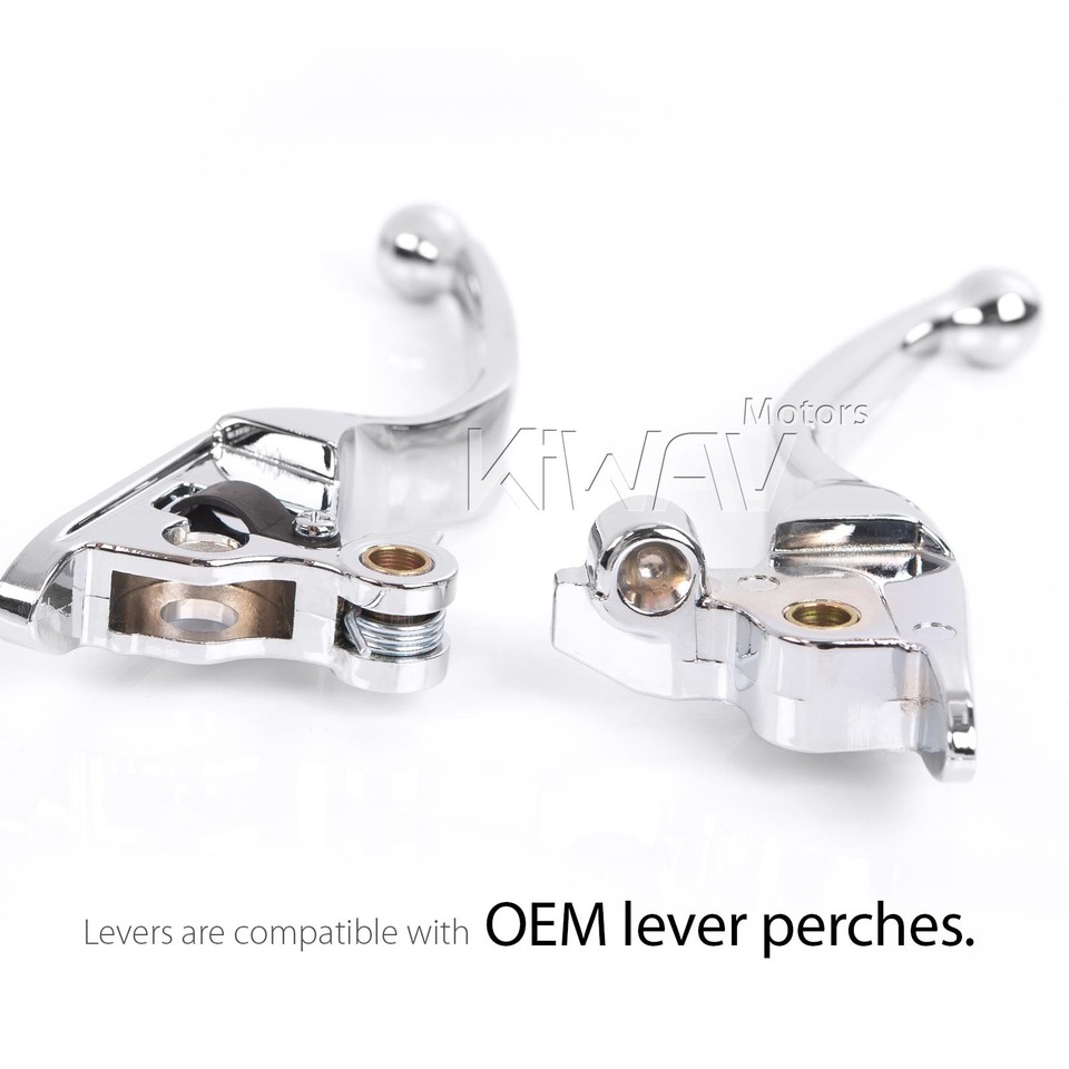 KiWAV chrome hand control levers clean look for HD 21-22 Electra Glide ...
