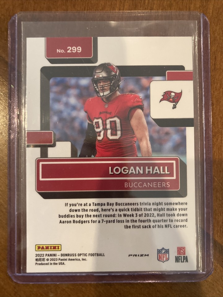 Logan Hall 2022 Donruss Optic Purple Shock Prizm Rated Rookie SP 🔥 ...