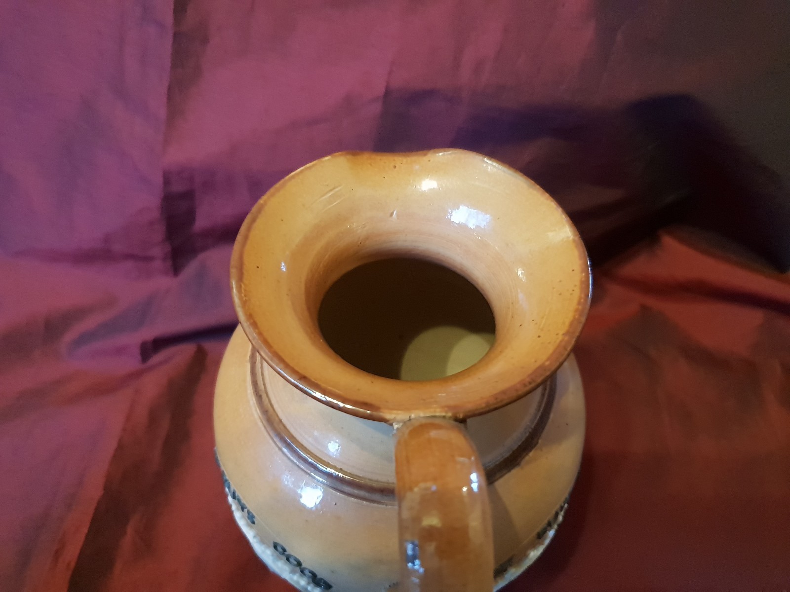 Doulton Lambeth Motto Jug - Circa 1895 'He Who Buys Good Ale buys ...