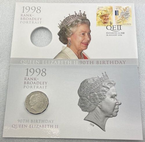 2016 Queen Elizabeth II 90th Bday 1998 Rank-Broadley Portrait PNC 50c ...