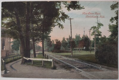 Vintage Postcard Pine Grove Park Port Huron Michigan Railroad Tracks ...