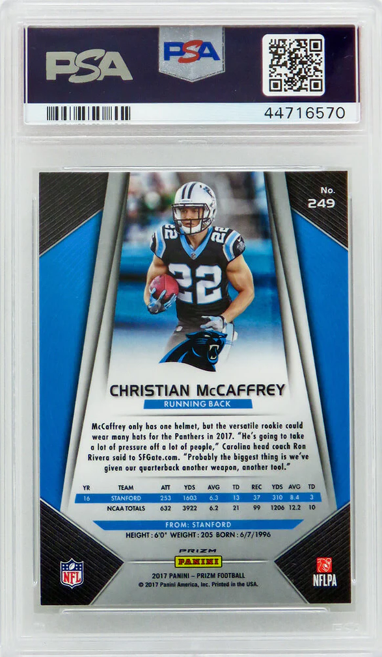 Christian McCaffrey (Carolina Panthers) 2017 Panini Prizm Football #249 Prizm RC | eBay