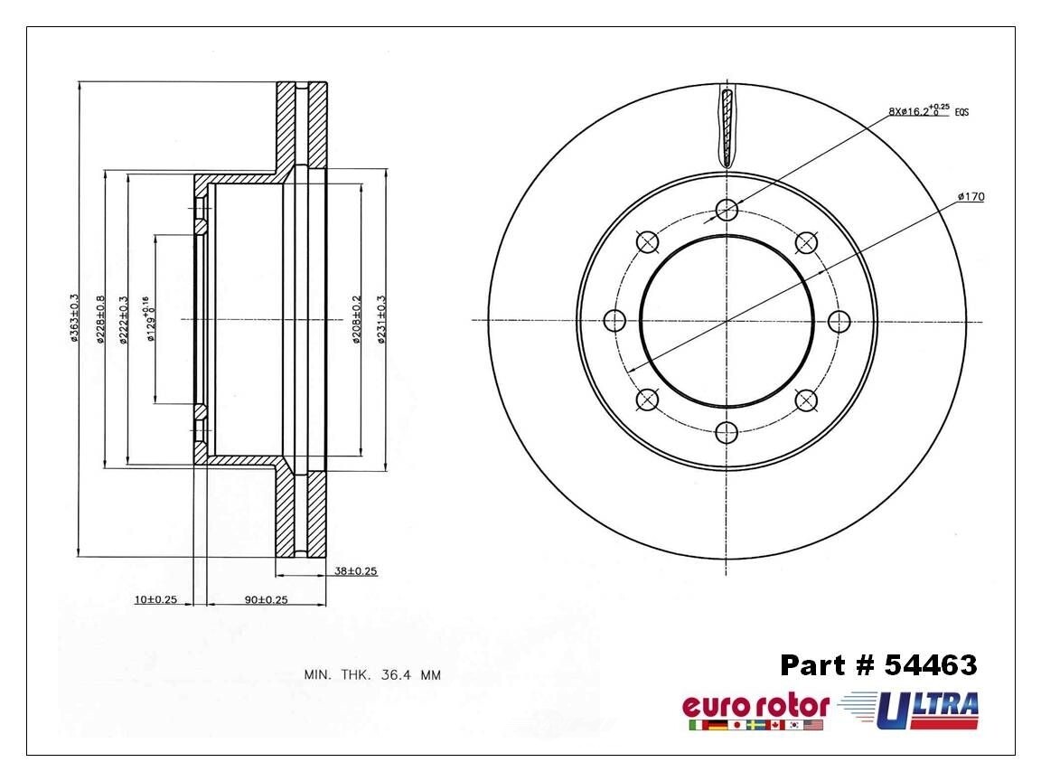 Disc Brake Rotor-4WD Ultra 54463 for sale online | eBay