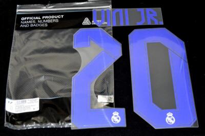 Official Real Madrid Vini jr 20 2021/22 Football Name/Number Set Home ...