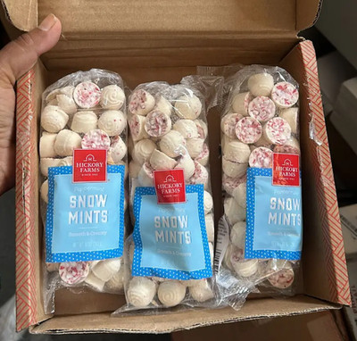 Hickory Farms Snow Mints 3-Pack – Smooth Peppermint Candy for Holidays ...