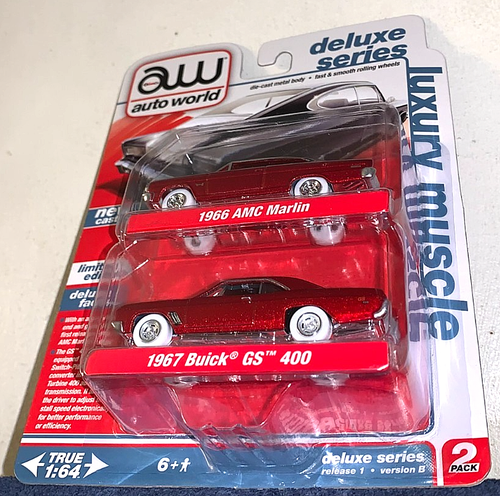 AUTO WORLD TARGET ULTRA RED CHASE LUXURY MUSCLE AMC MARLIN/BUICK GS 400 ...