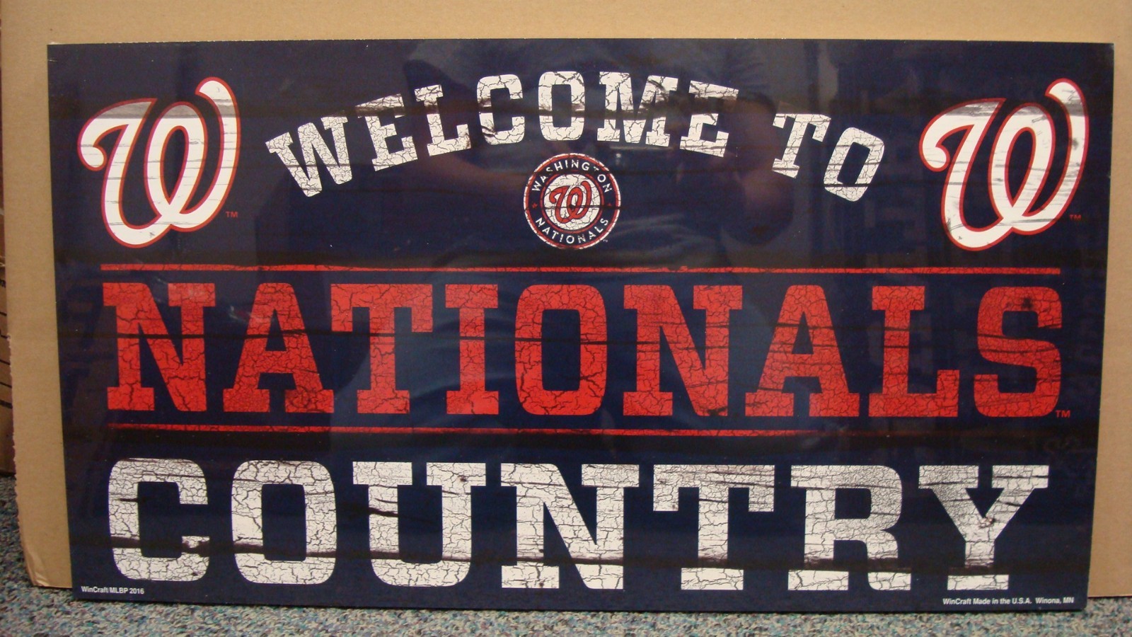 WASHINGTON NATIONALS WELCOME TO NATIONALS COUNTRY WOOD SIGN 13"X24 ...
