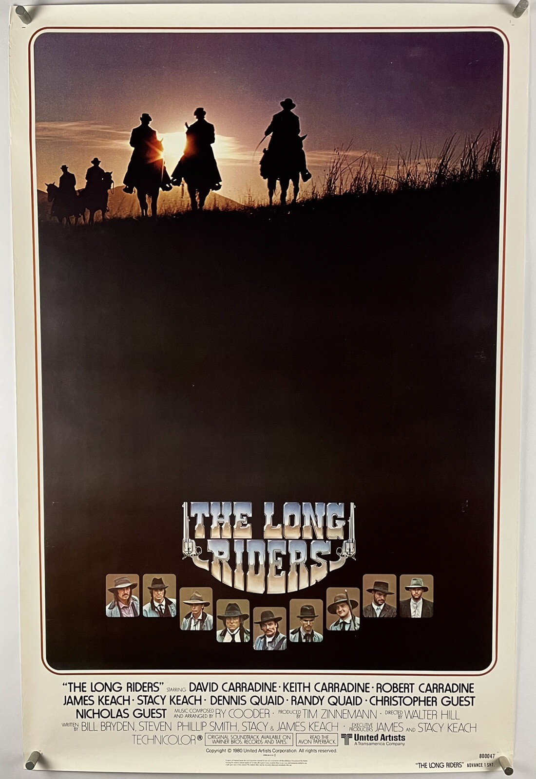 LONG RIDERS Movie Poster (Fine) One Sheet 1980 Rolled David Carradine ...