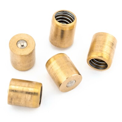 5pcs 10mm x 12mm Brass Spring Ball Valve Press Push Fit Oil Oiler ...