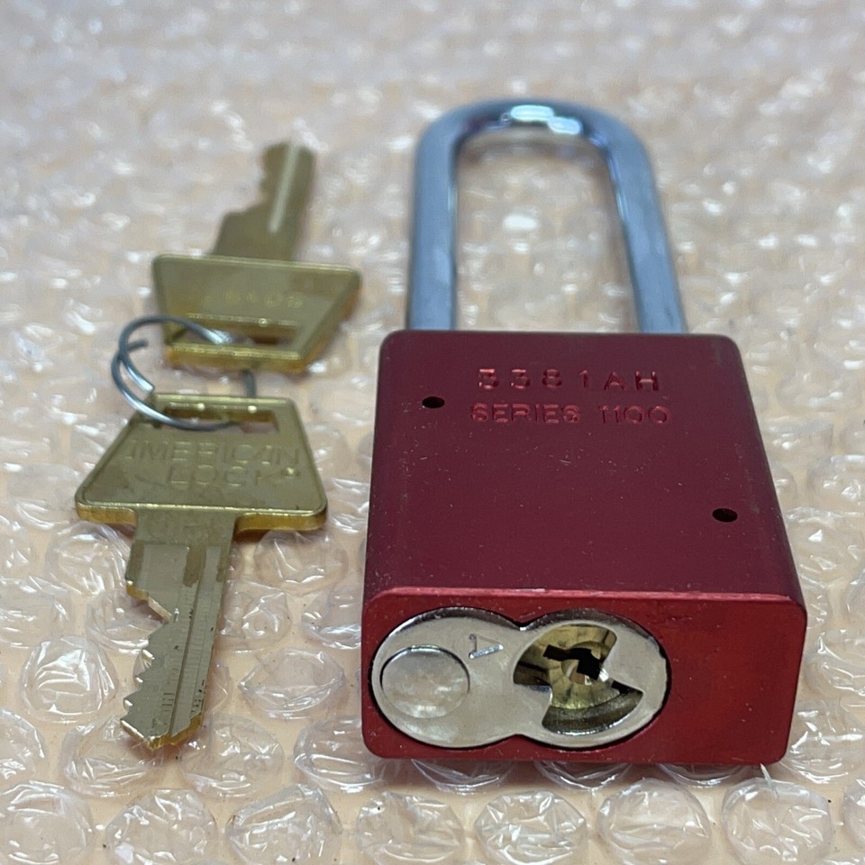 (6) BRAND NEW- American Lock A1107KARED (6) Locks W/Key & Spare Key ...