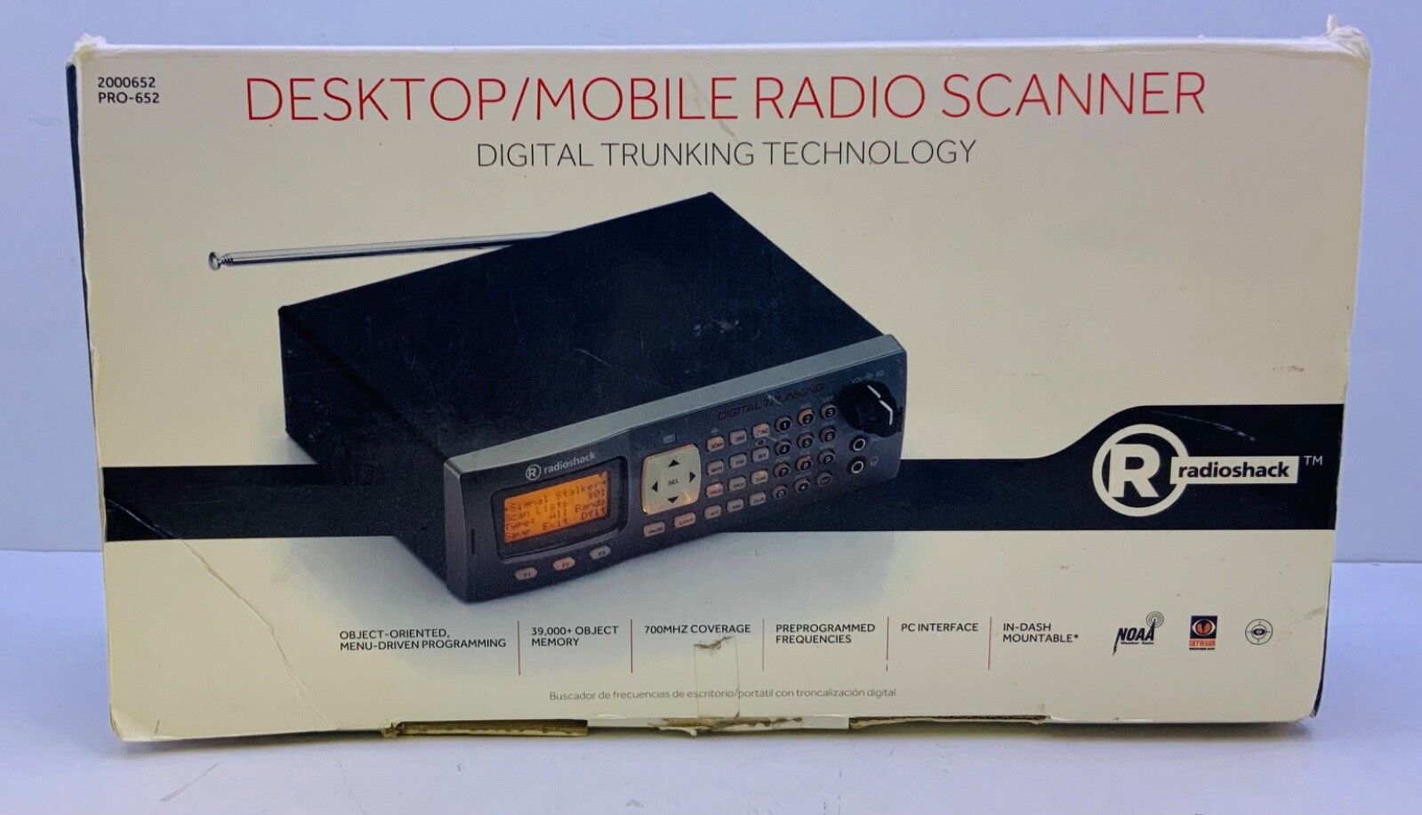 Radio Shack PRO-652 2000652 Desktop Mobile Digital Trunking Scanner for ...