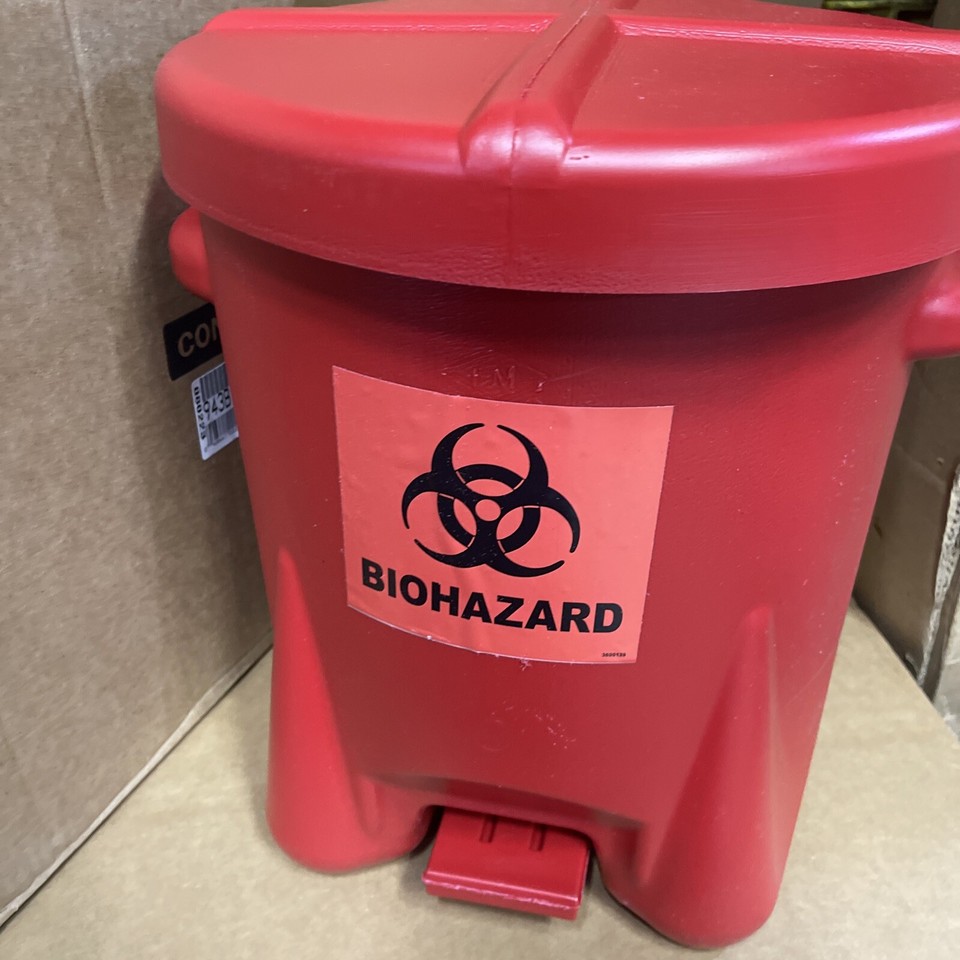 EAGLE 943BIO Biohazard Step On Waste Container,6 gal. New | eBay