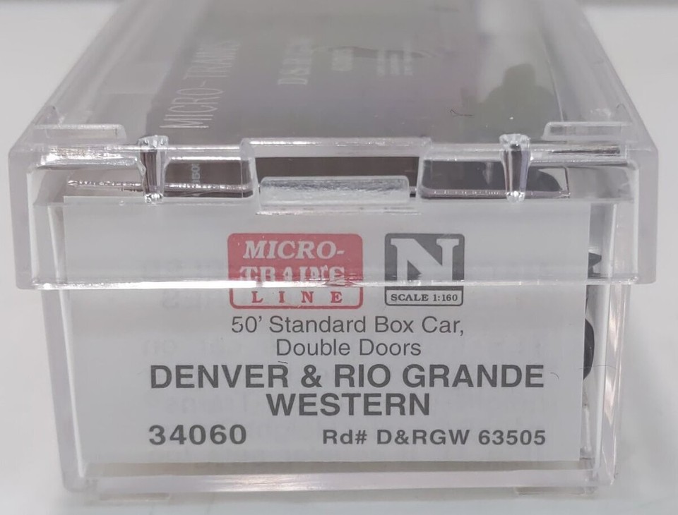Micro-Trains 03400060 N D&RGW 50' Standard Double Door Boxcar #63505 ...