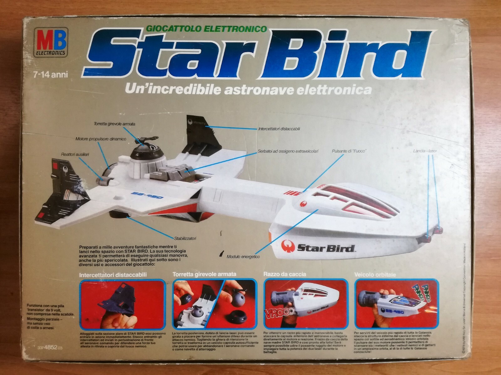 ASTRONAVE STAR BIRD MB ELECTRONICS 1978 SCATOLA + Batteria | eBay