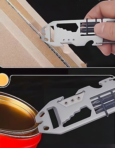 EDC Stainless Steel Key chain Pry Bar Crowbar Pocket Outdoor Multi Card ...