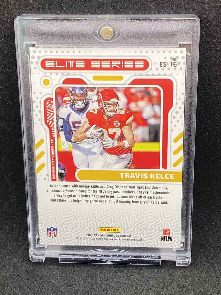 Travis Kelce RARE HYPER REFRACTOR INVESTMENT CARD SSP PANINI CHIEFS ...