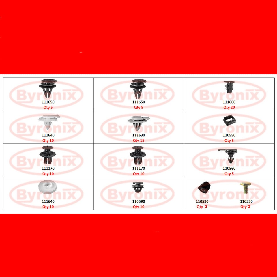 BMW MINI WHEEL ARCH SKIRT SILL TRIM CLIPS ONE S COOPER R50 R52 R53 KIT ...