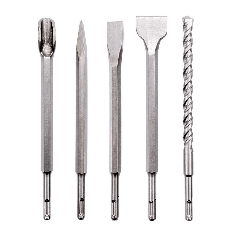 Rotary Hammer Drill Bits Set SDS Plus Bits Set Masonry Chisel Set 17pcs ...