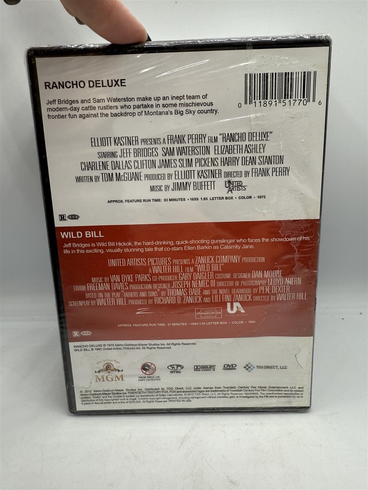 NEW SEALED DVD RANCHO DELUXE & WILD BILL - 2 FILMS JEFF BRIDGES | eBay